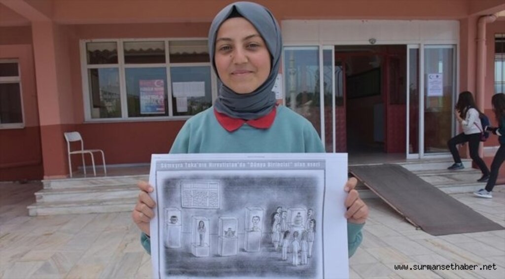 Lise öğrencisinin karikatürü dünya birincisi oldu - SANAT - Sürmanşet Haber Lise öğrencisinin karikatürü dünya birincisi oldu - SANAT - Sürmanşet Haber